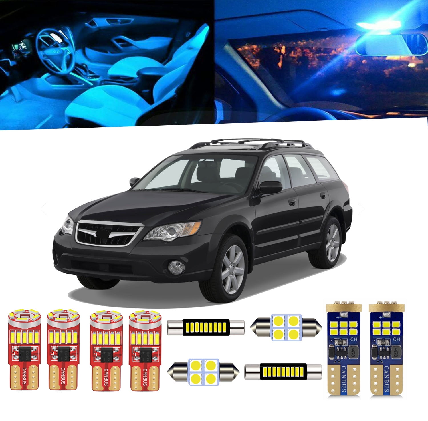 13 Piece For Outback Interior LED Lights Kit for Subaru Outback 2005 ...