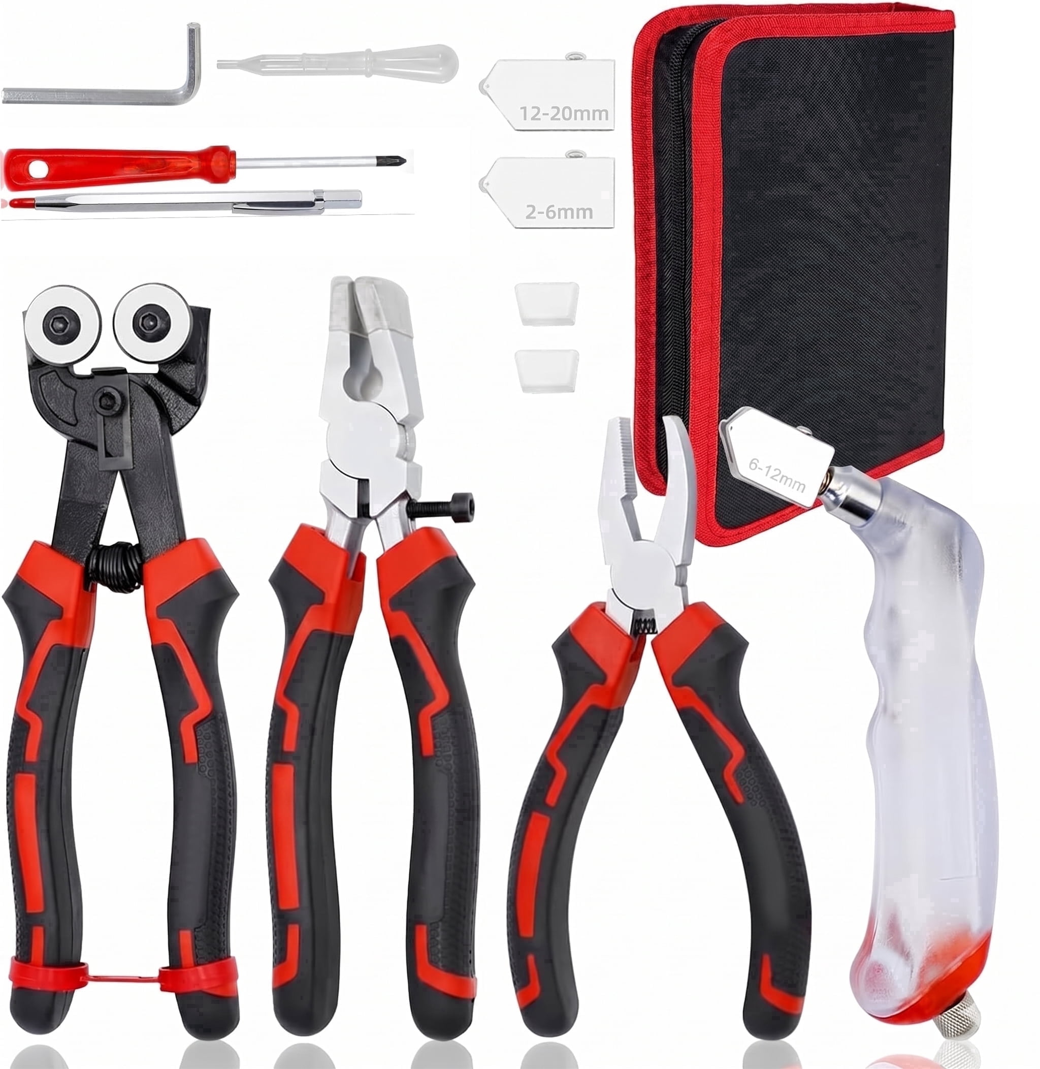 13-Piece Glass Cutting Tool Set for Diy Glass Art, Stained Glass Making ...