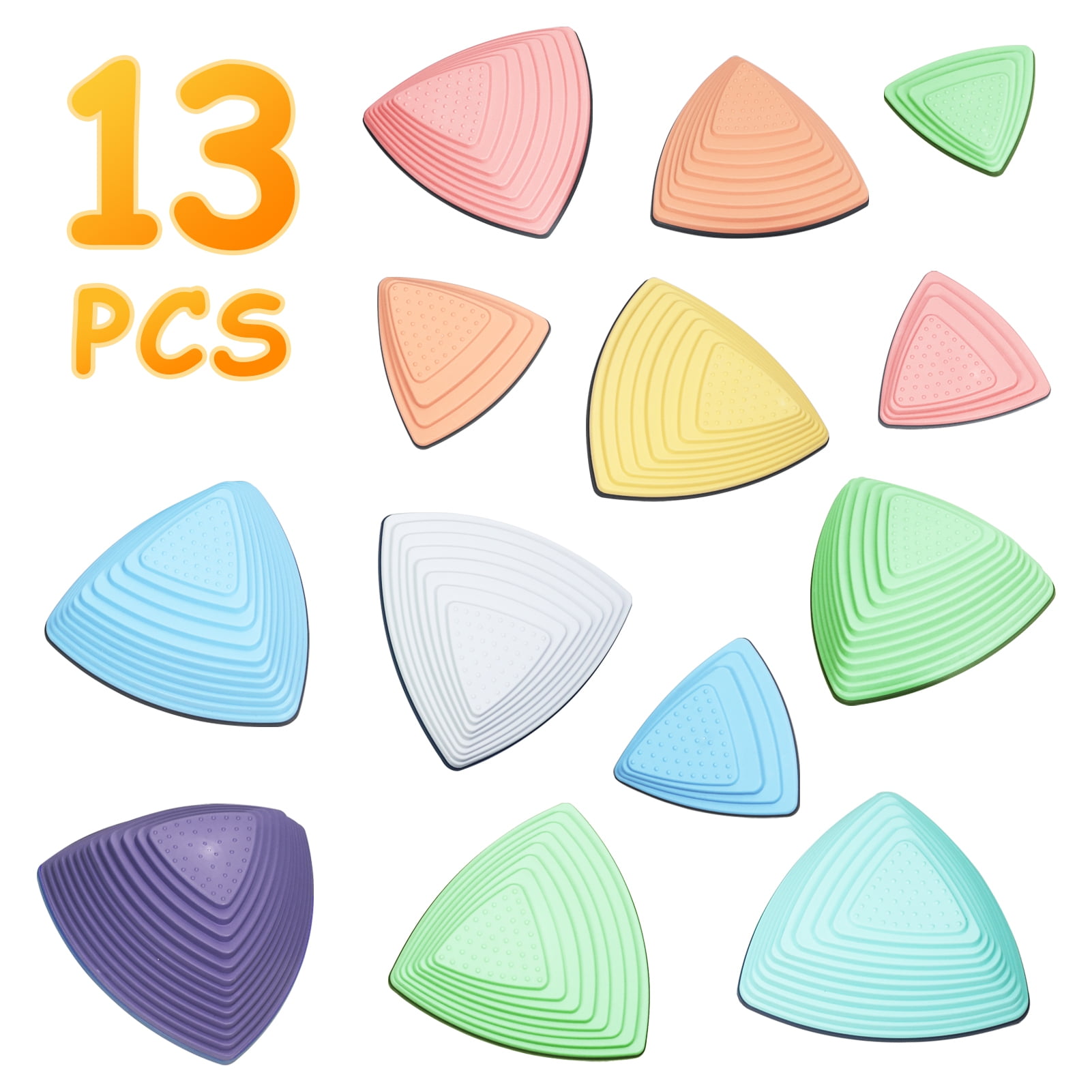 13-Piece Kids Stepping Stones Set – Balance Beam and Sensory Play for Toddlers, Balance and ...