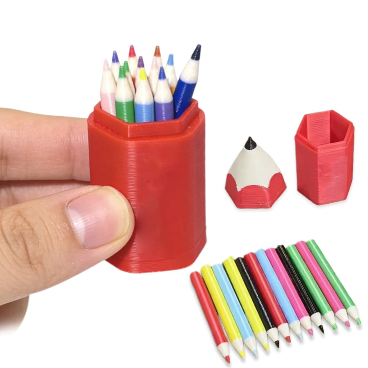 13-Piece Mini Colored Pencil Set for Dollhouses and DIY Miniature ...