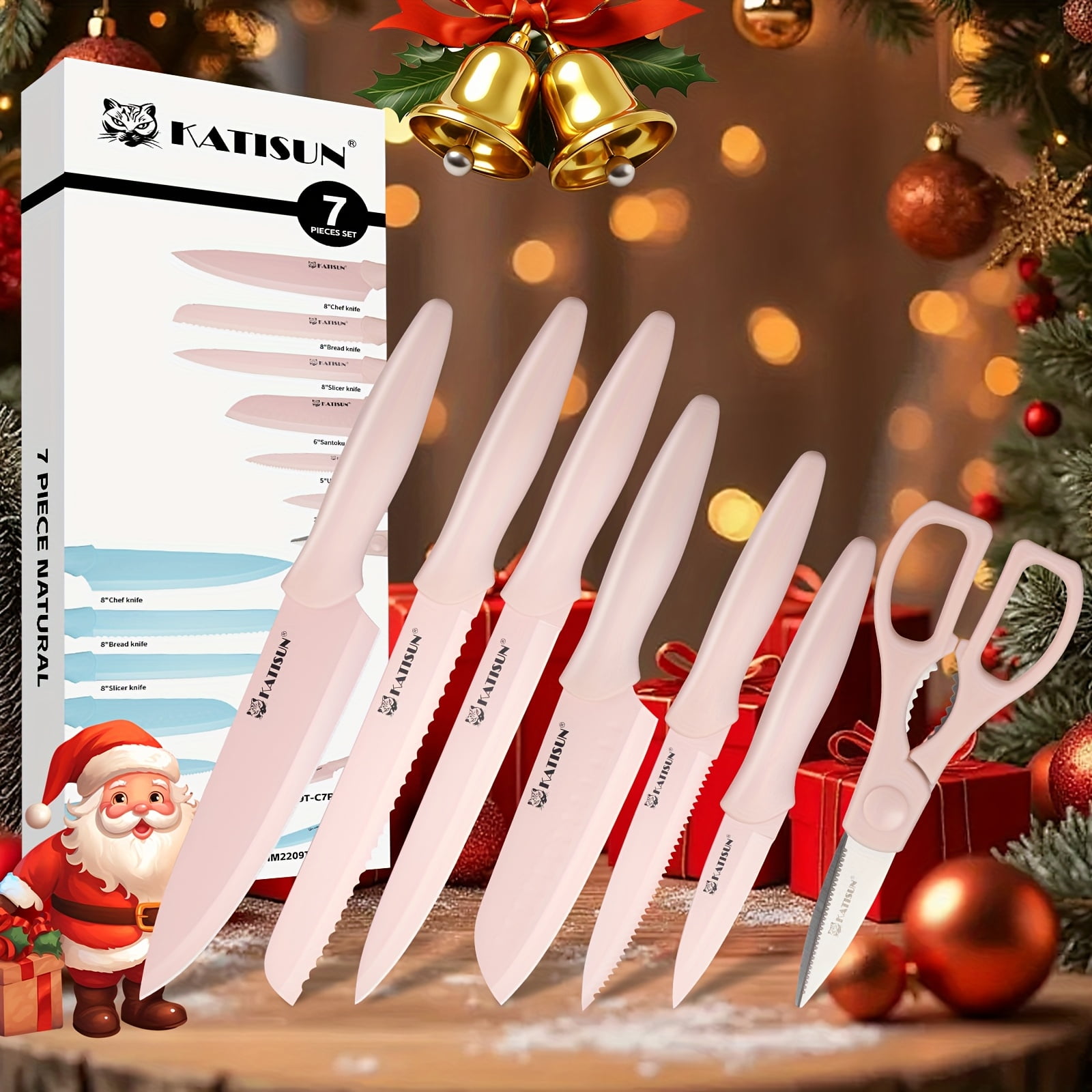 13 Piece Non-Stick Coating Stainless Steel Boxed Knife Set - Anti-Rust ...