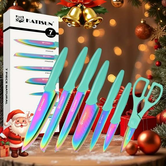 13 Piece Non-Stick Coating Stainless Steel Boxed Knife Set - Anti-Rust ...