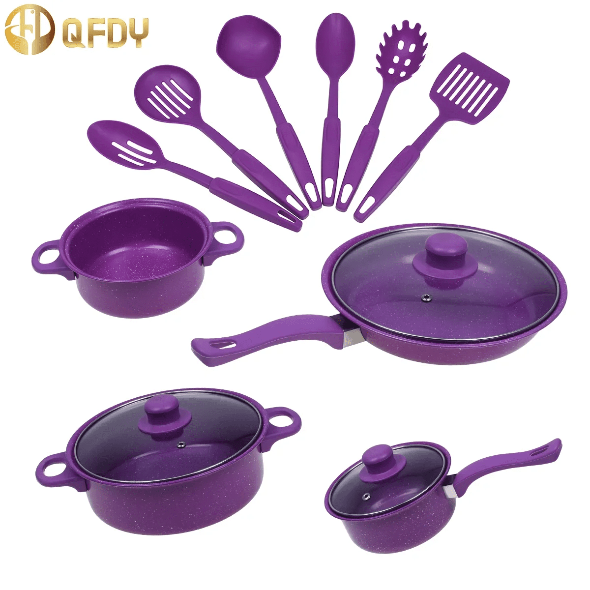 13-Piece Non-Stick Cookware. - purple - Walmart.com