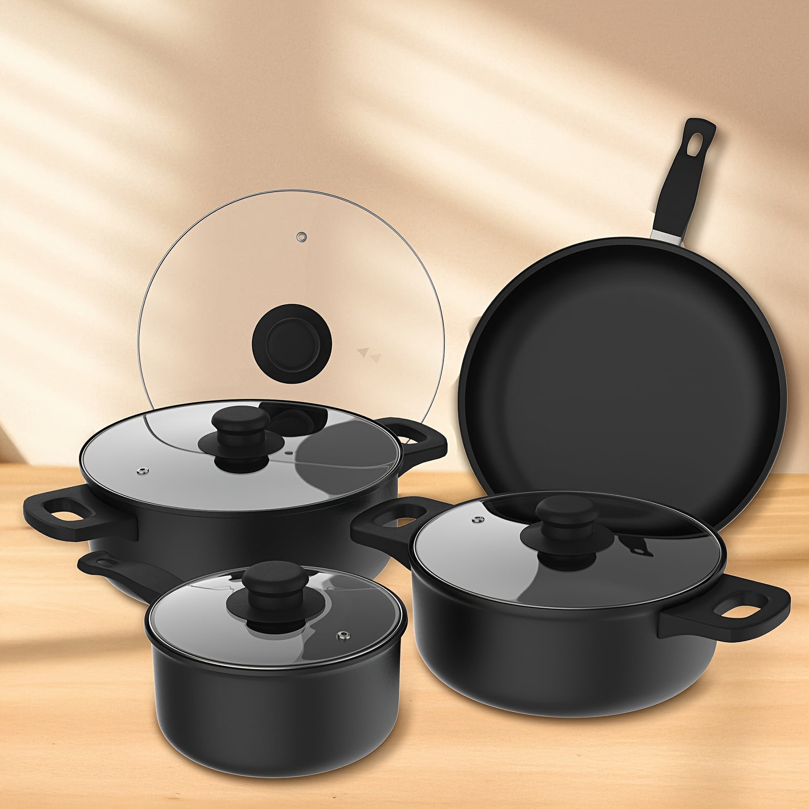 13-Piece Non-Stick Induction Cookware Set - Dishwasher Safe Pots & Pans ...