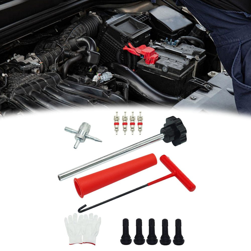 13-Piece Quick Change Tire Valve Tool Kit for Cars, ATVs, Trucks, and ...