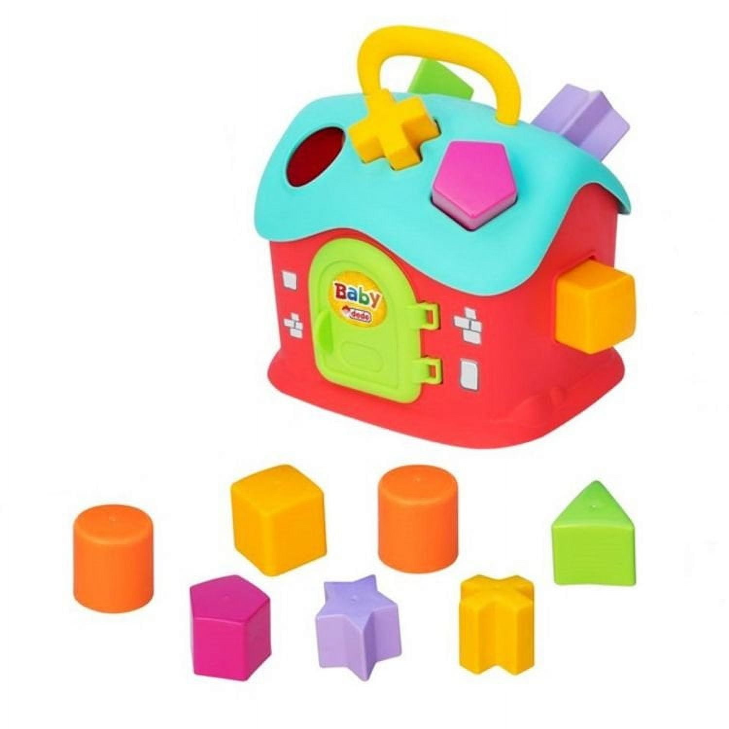 13-Piece Snap-Together House - Shape Sorting Assembly Playset - Walmart.com