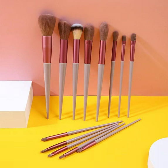 13 Piece Soft Bristle Makeup Brush Set for Powder Blush Highlight ...
