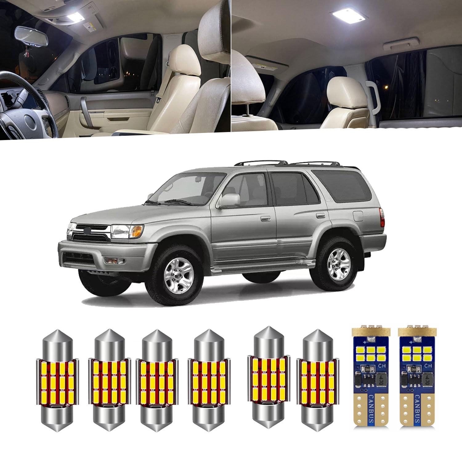 13-Pieces For 4Runner LED Interior Light Kit forr 1996-2002 Toyota ...