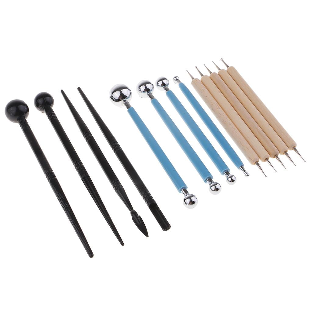 13 Pieces Polymer Modeling Clay Sculpting Tools, Dotting Pen, Ball ...