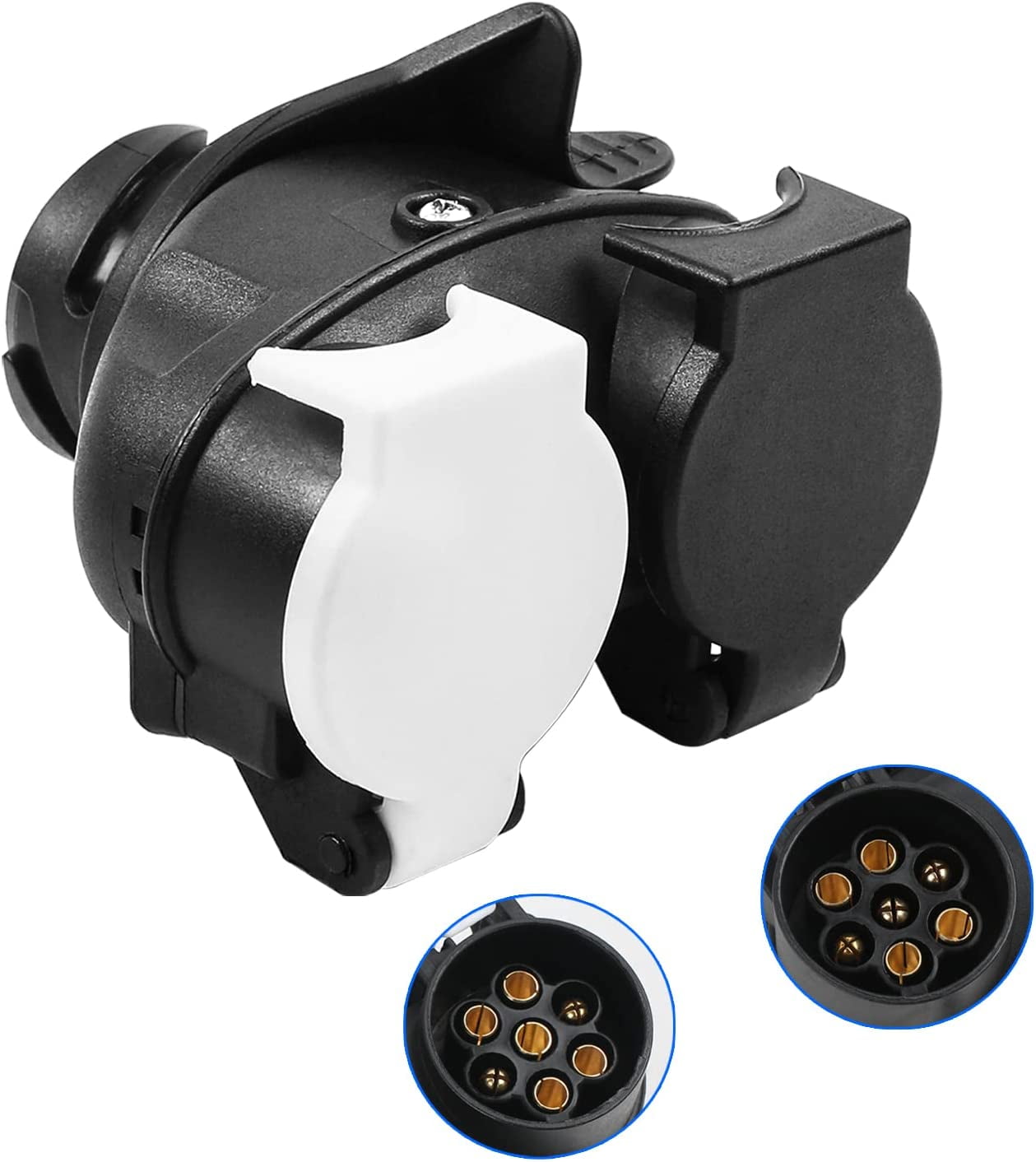 13 Pin Car To 7 Pin Plug Socket Adapter 12V, 2 In 1 Trailer Adapter ...