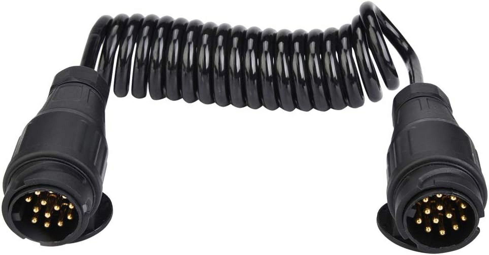 13 Pin Trailer Socket Wiring Spring Cable Connector Adapter for Trailer ...