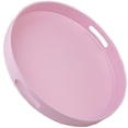 13" Pink Round Decorative Serving Tray With Handles - Walmart.com