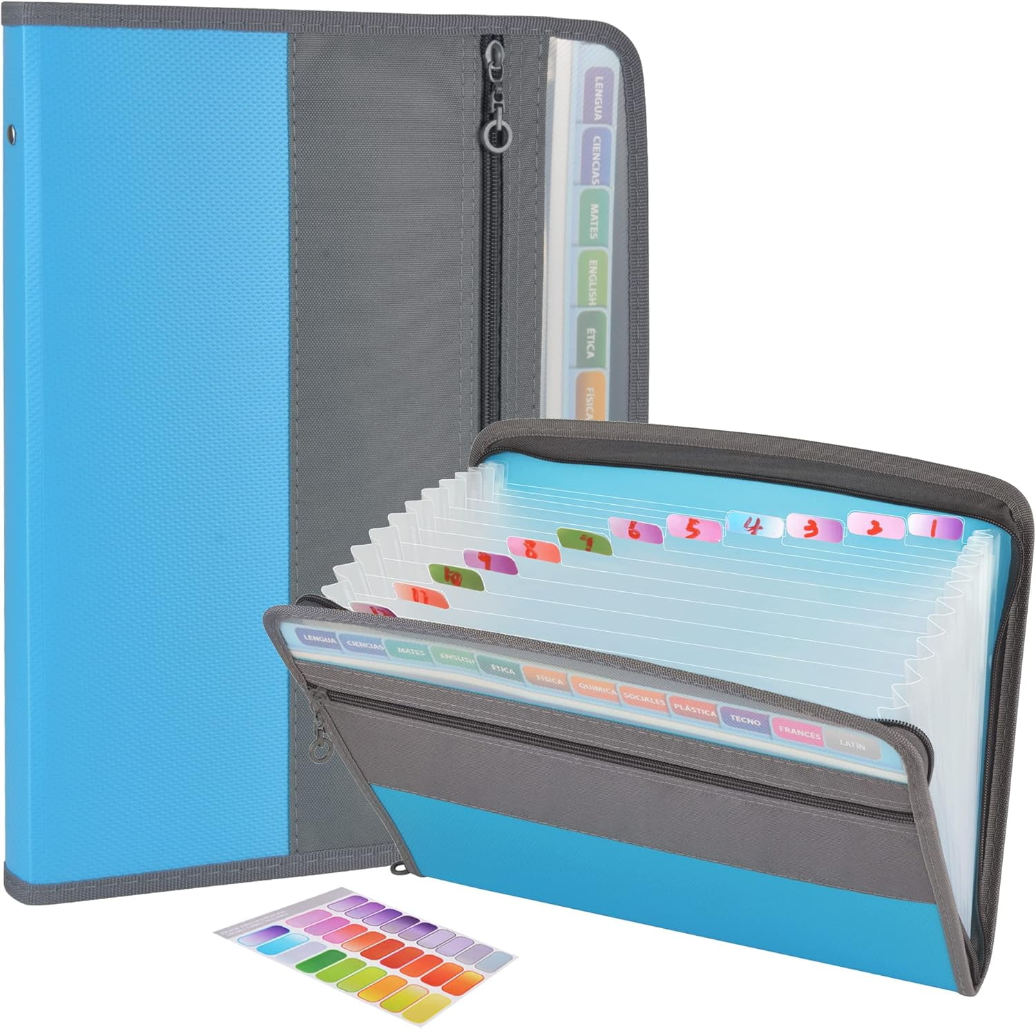 13 Pocket Expanding File Folder With Sticky Labels Accordion File Folder Document Organizer