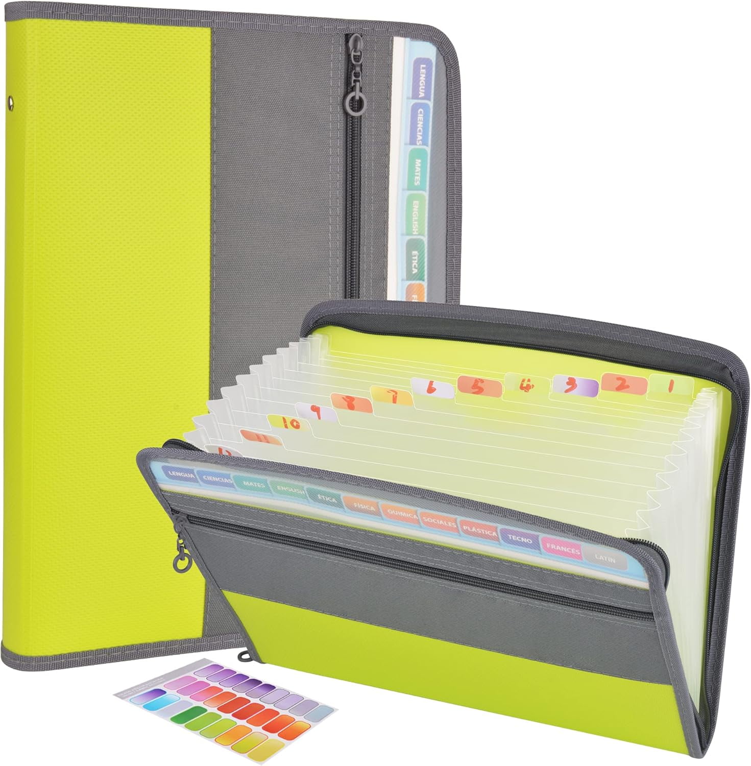 13 Pocket Expanding File Folder With Sticky Labels Accordion File Folder Document Organizer