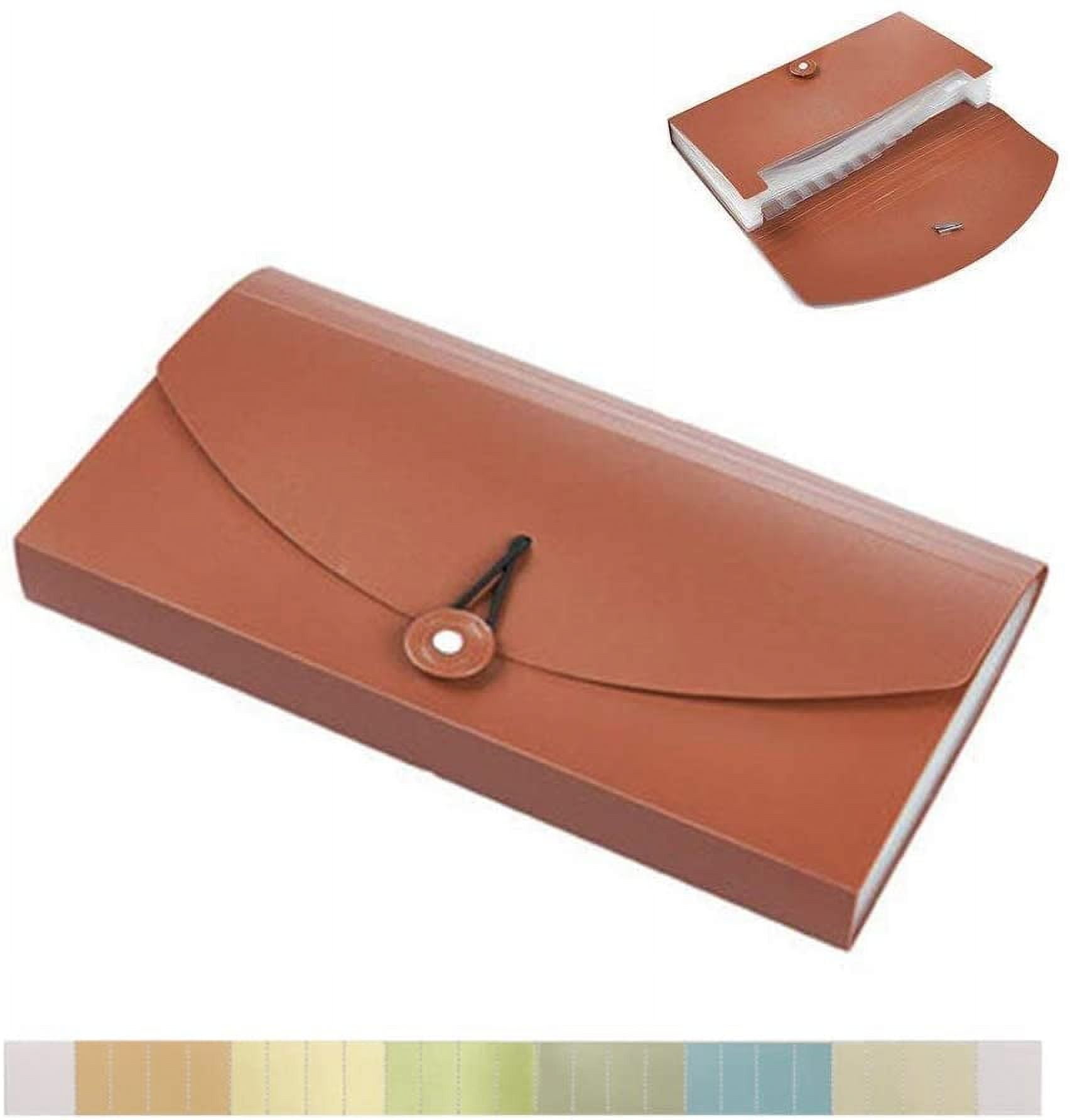 13 Pocket Receipt Folder/Expanding Coupon Currency Organizer with Label ...