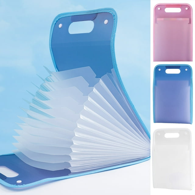 13 Pocket Snap Button File Folder, A4 Waterproof Paper Document ...