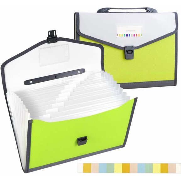 ALAZA Expanding File Folder 13 Pockets Accordion Document Organizer ...