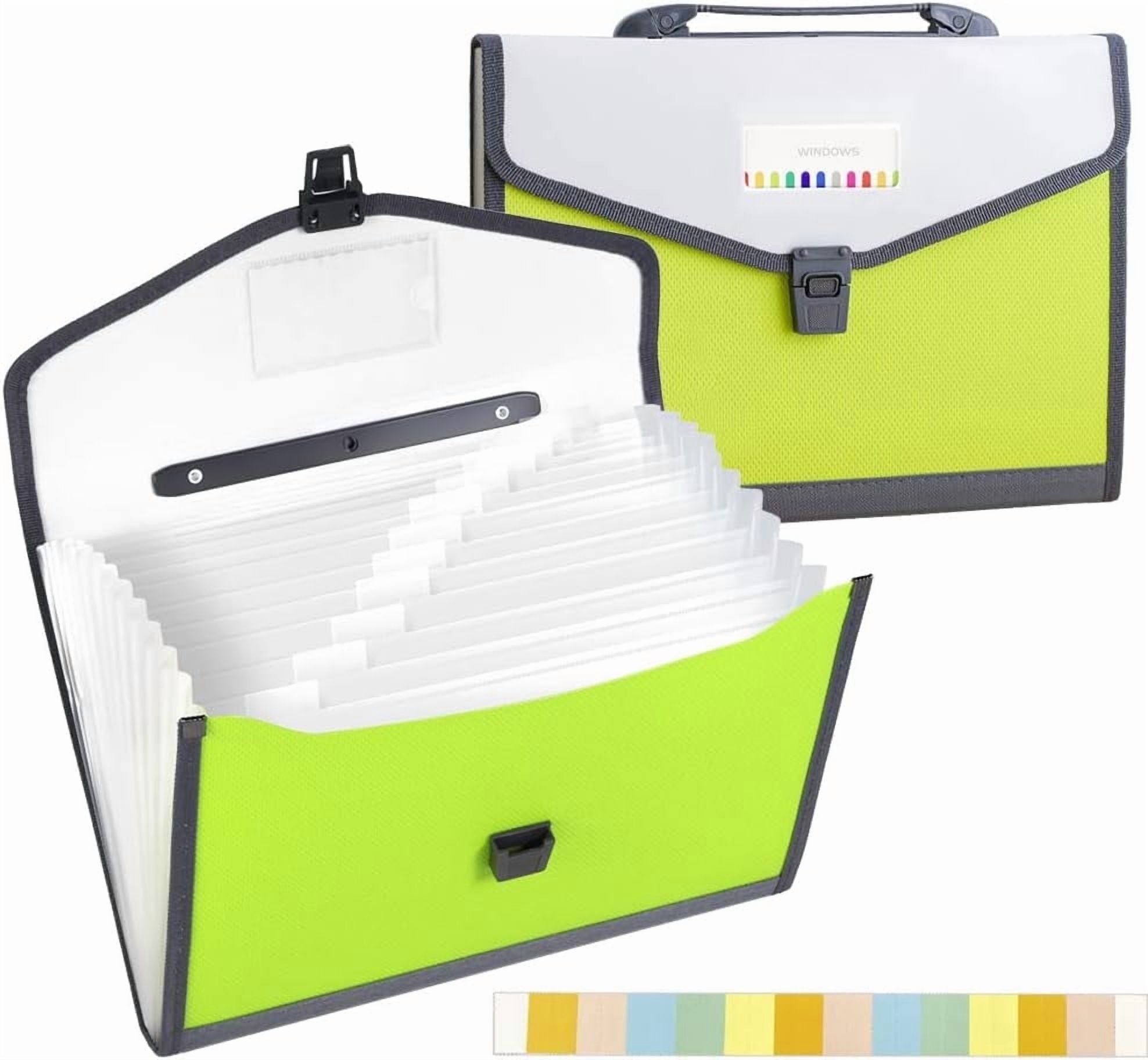 13 Pockets Accodion Folder with Handle, TRANBO Legal Size Portable ...