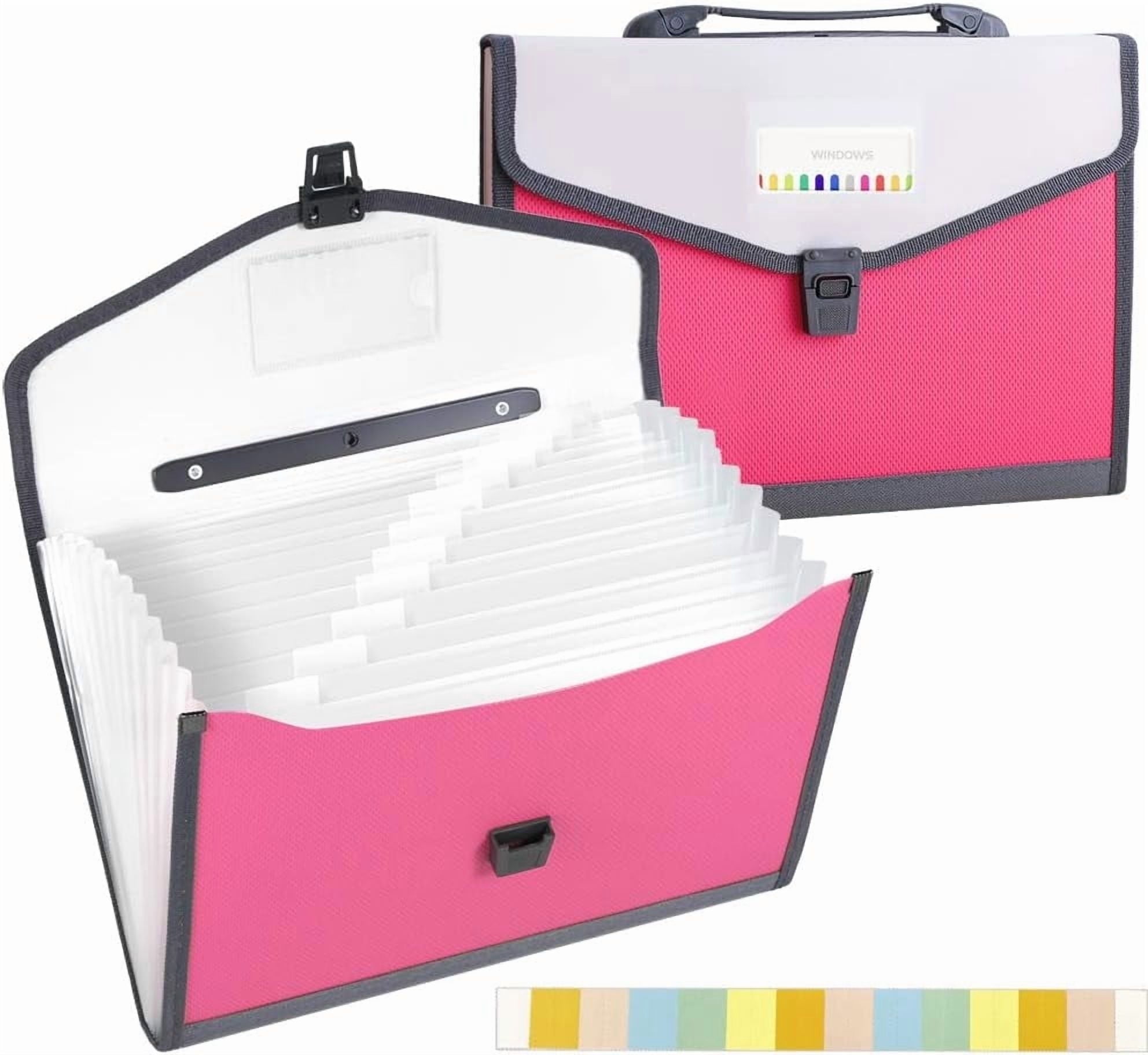 13 Pockets Accodion Folder with Handle, TRANBO Legal Size Portable ...