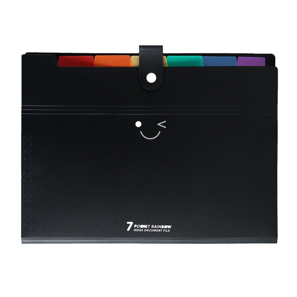 13 Pockets Accordion File Folder Rainbow Color Plastic File Jackets for ...