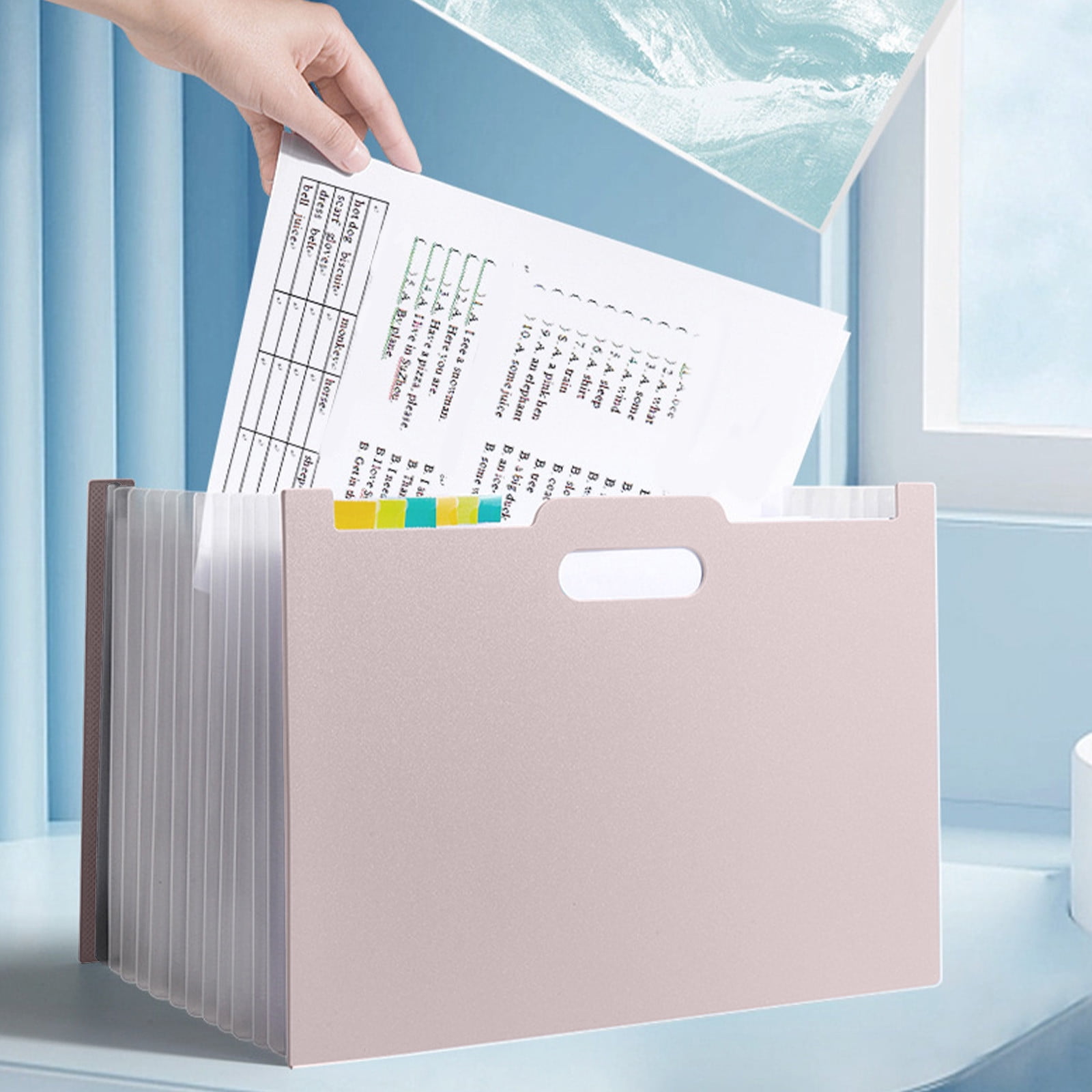 13 Pockets Accordion File Organizer Expanding File Folders, Portable ...