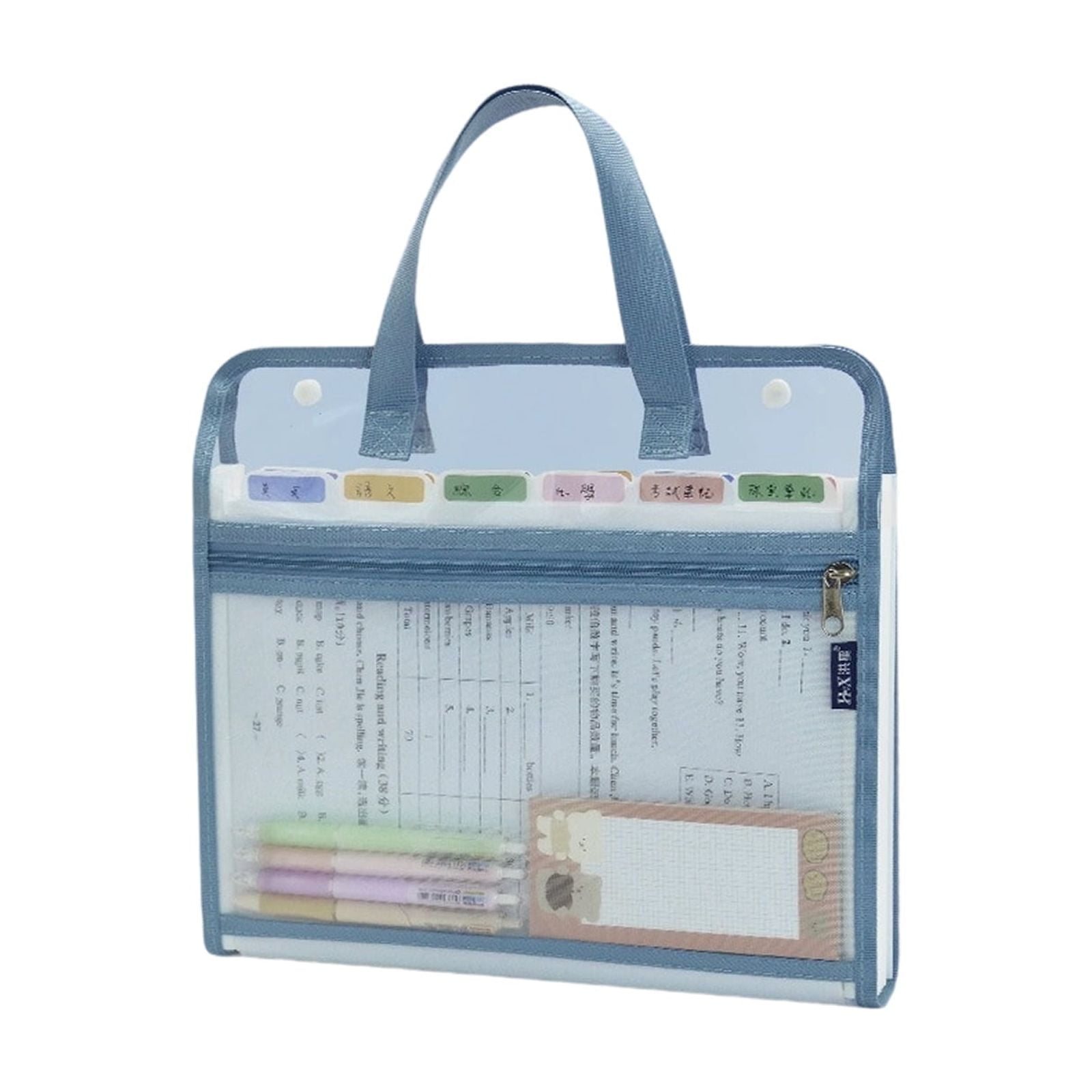 13 Pockets Expandable Folder Expanding File Organiser Clear PVC ...