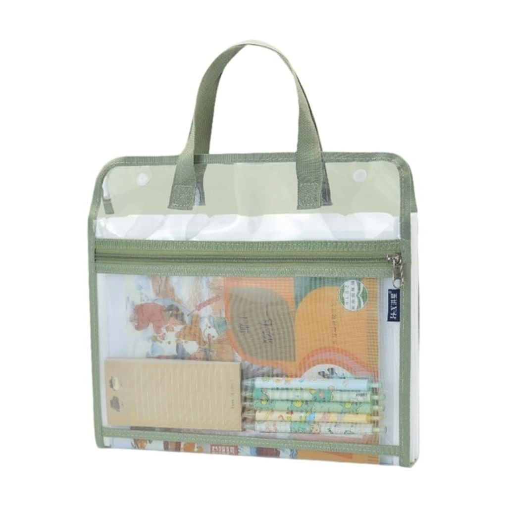 13 Pockets Expanding Document Folder Water Resistant Clear PVC File ...