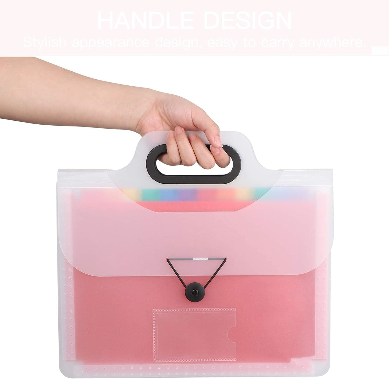 13 Pockets Expanding File Folder with Handle, A4 Letter Size Portable ...