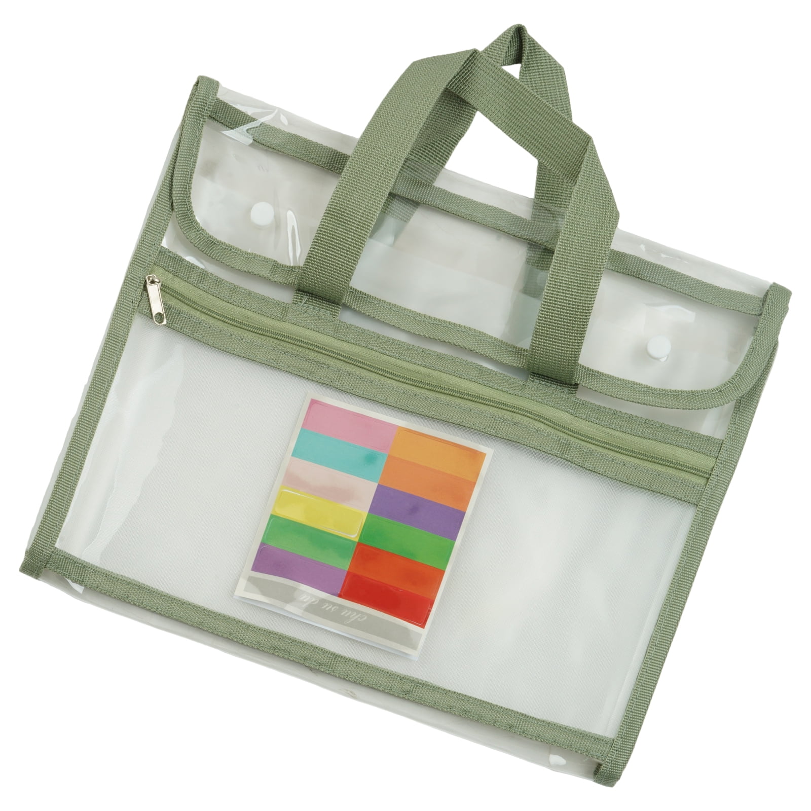 13 Pockets Expanding File Folder with Handle Clear PVC File Organiser ...
