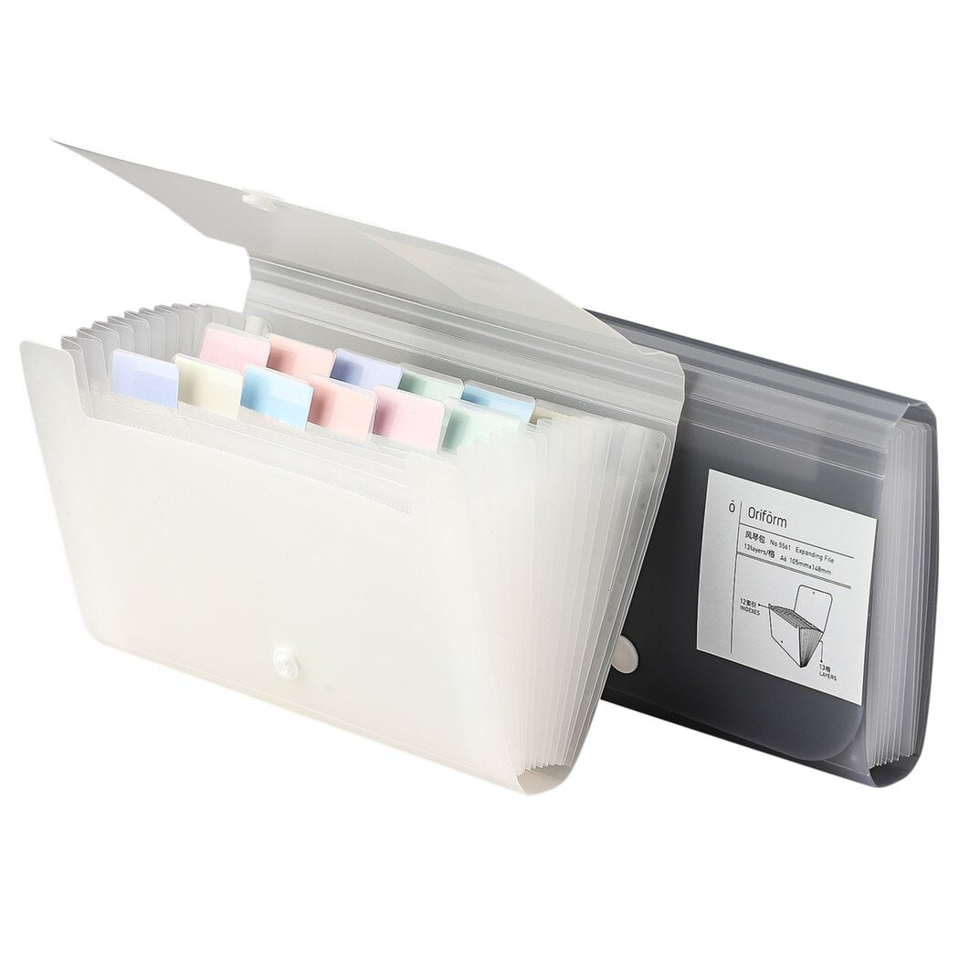 13 Pockets Expanding File Holder, 2Pcs A6 PP Accordion Coupon ...