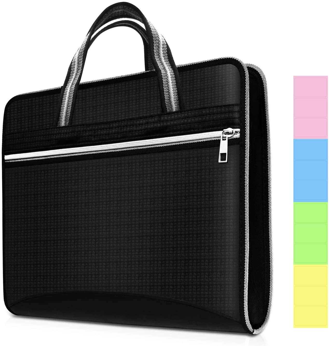 13 Pockets Portable Expanding File Folder Expandable Accordion File Organizer With Zipper