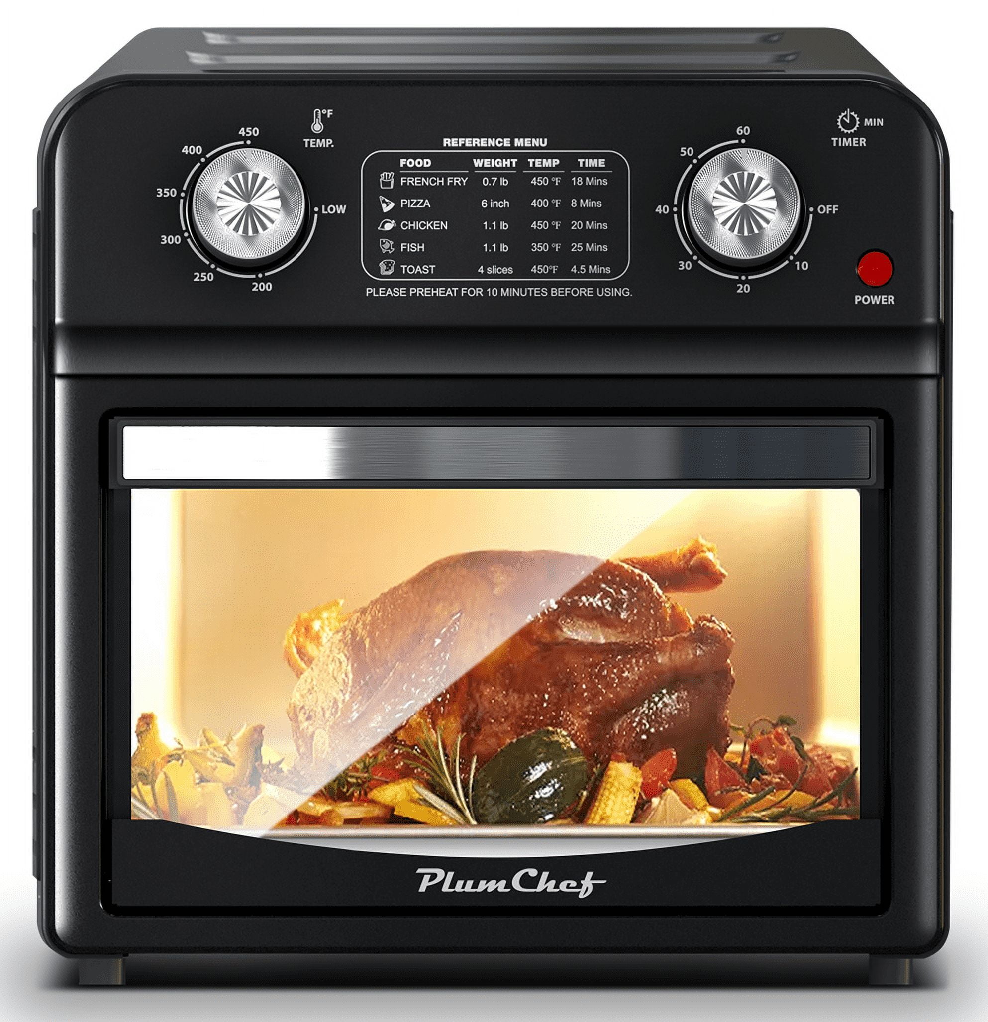 13 Quart Air Fryer, 1500W Air Fryer Oven Toaster Combo w/60 Minute ...