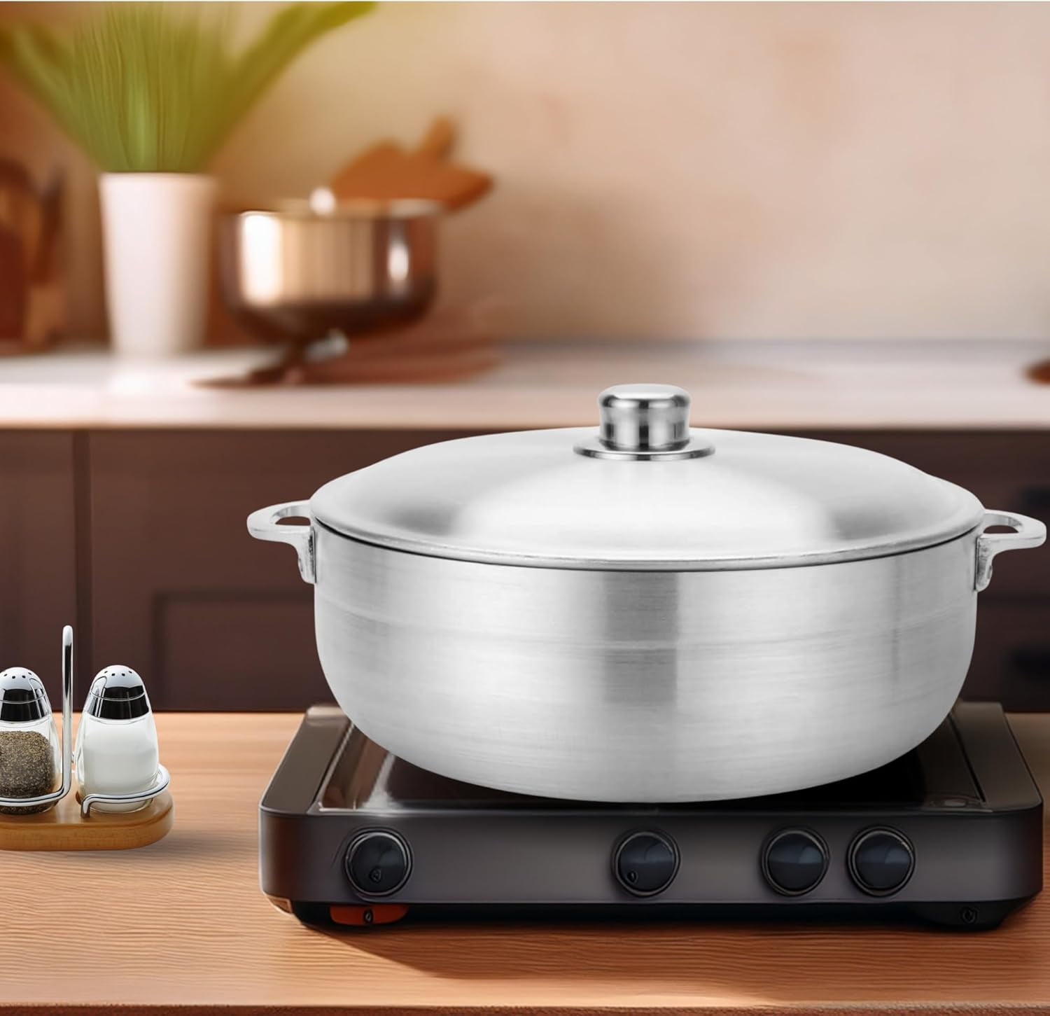 13-Quart Nonstick Aluminum Caldero Pot | Heavy-Duty Dutch Oven for ...
