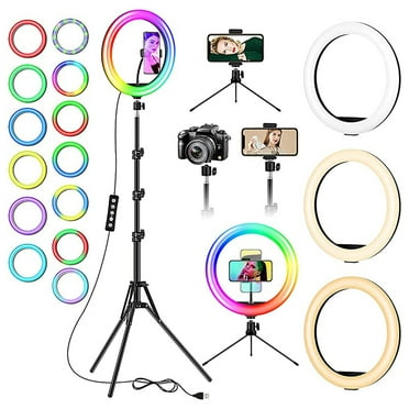 Bower 12-inch LED RGB Ring Light Studio Kit with Special Effects; Black ...