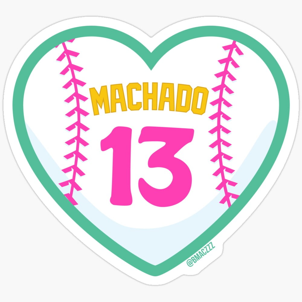 #13 San Diego Heart Sticker Baseball Sticker, Football Sticker ...