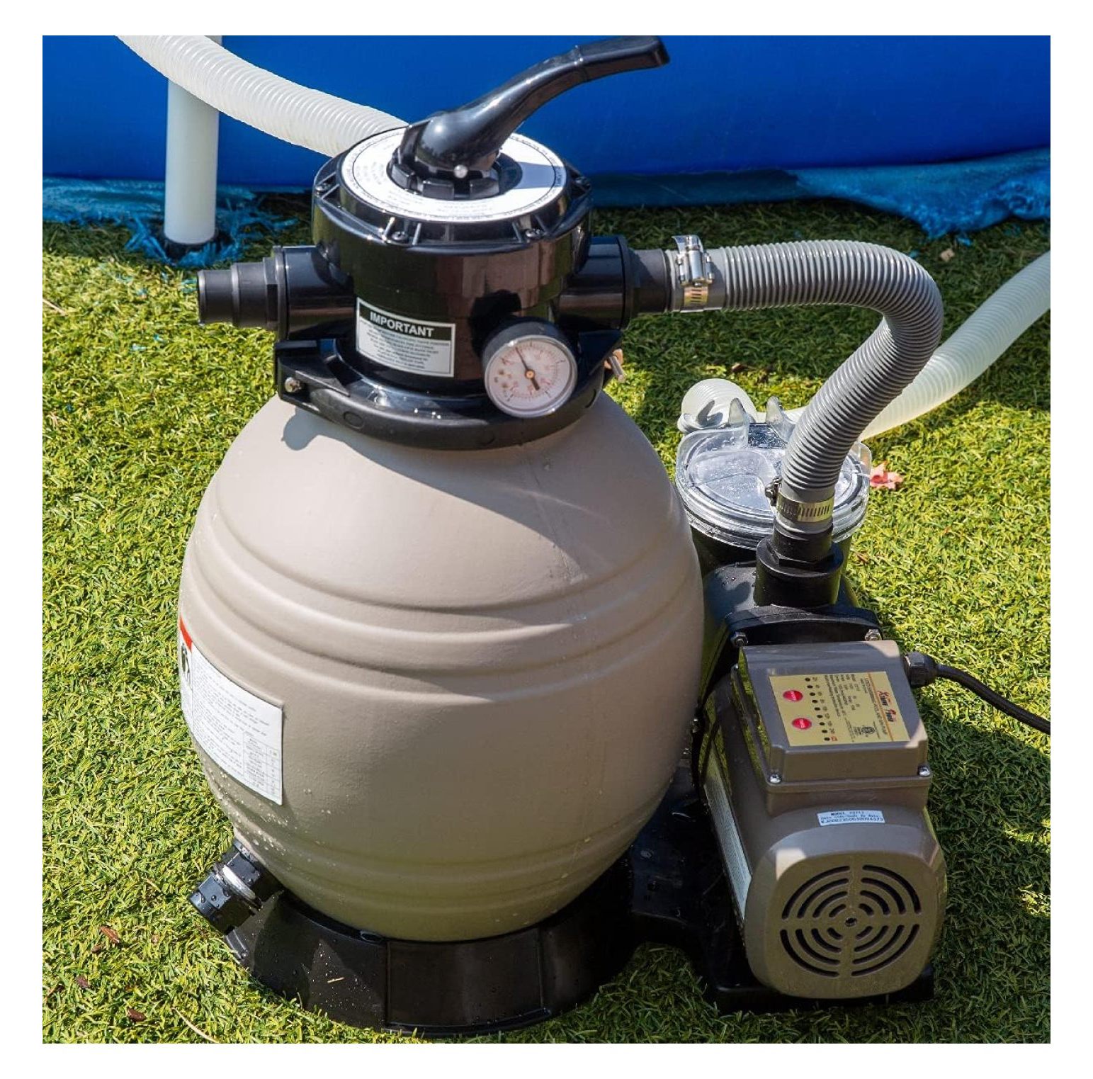 13" Sand Filter Pump for Above Ground Swimming Pool Sand Filters Pool w ...