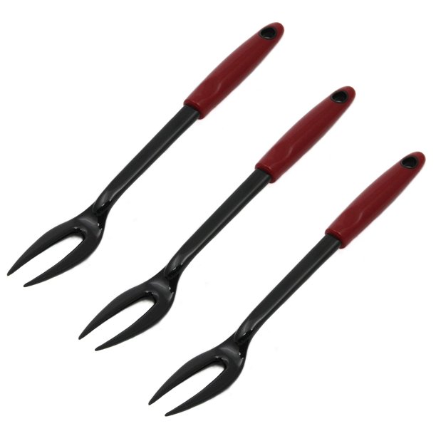 13" Select Heat Resistant Nylon Serving / Turning Fork - Red 3 Pack ...