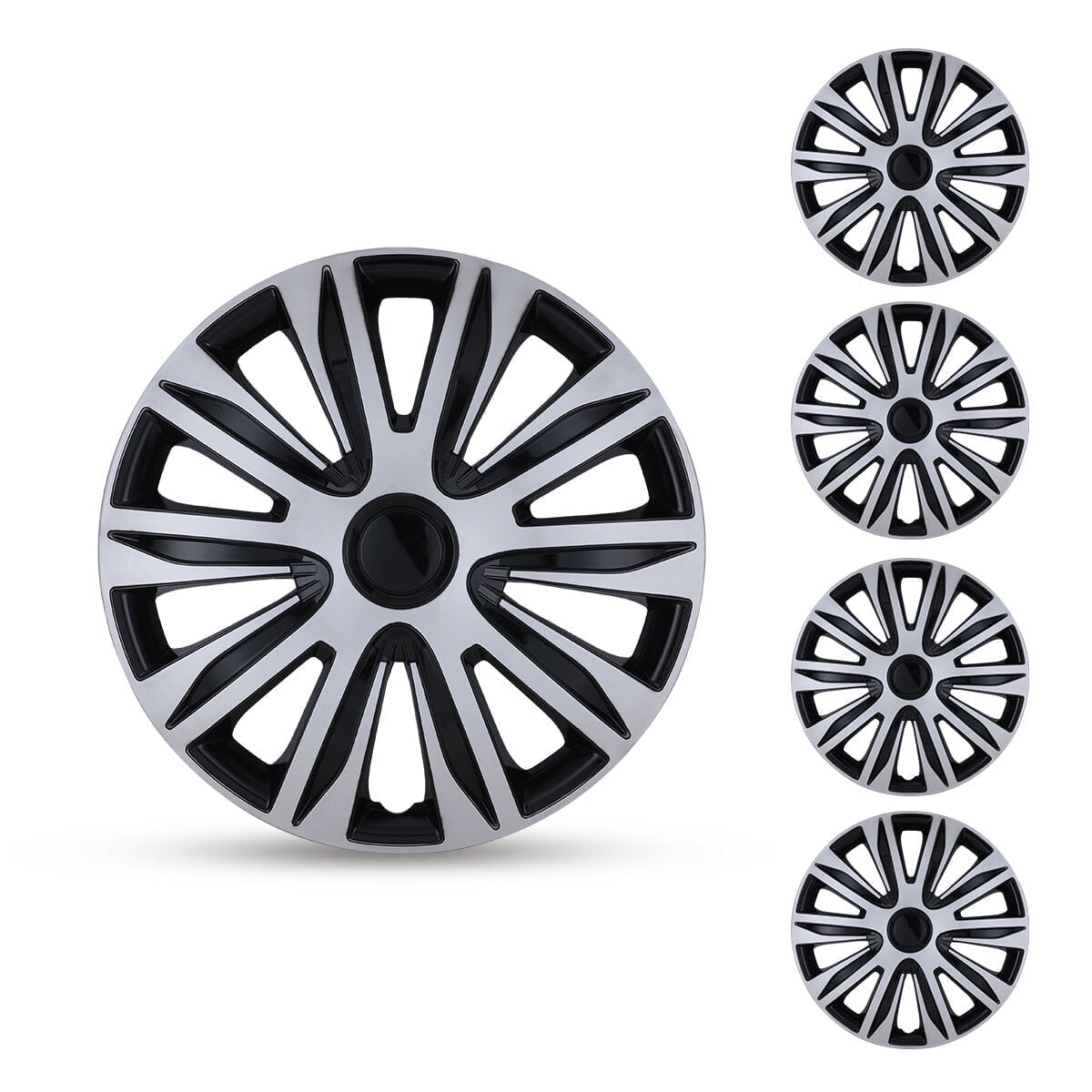 13" Set of 4 Universal Wheel Covers Snap on Hubcaps Full Hub Caps Fit ...