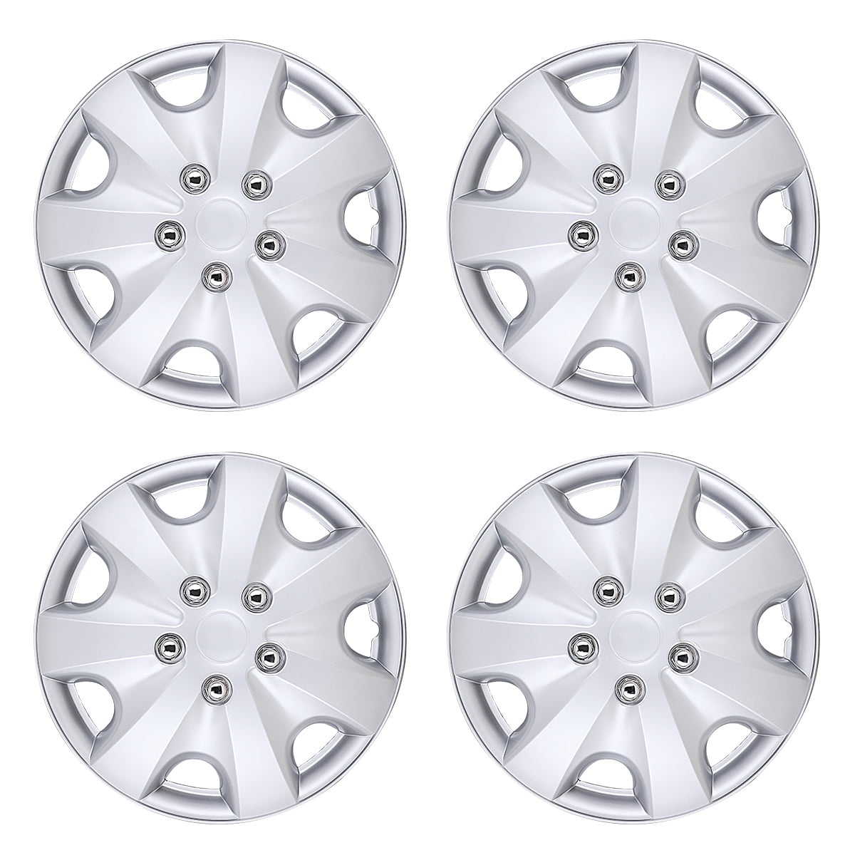 13" Set of 4 Wheel Covers Snap on Hubcaps Full Hub Caps Fit R13 Tire ...