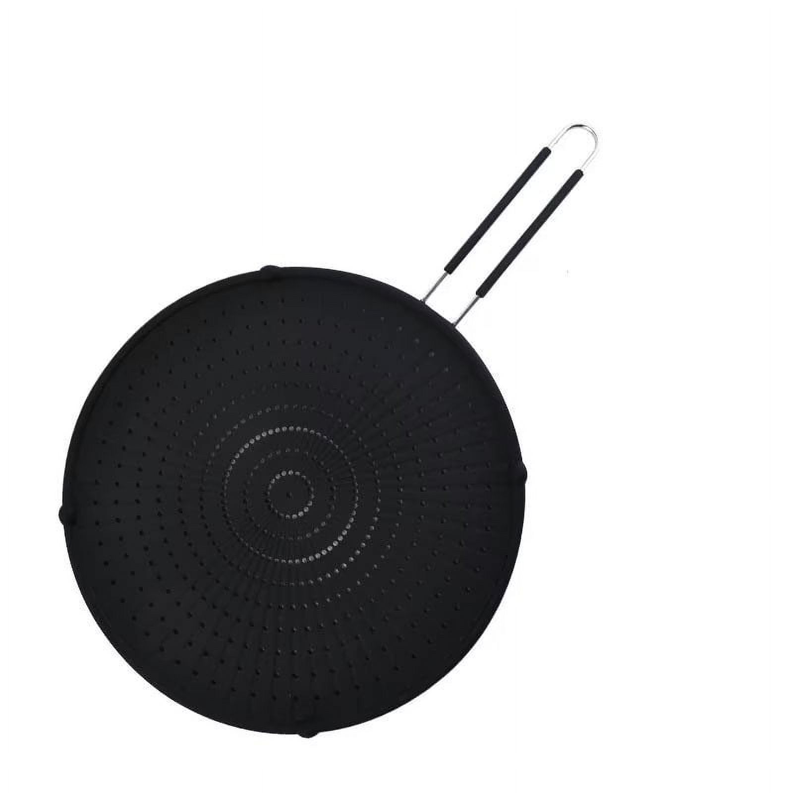 13" Silicone Splatter Screen Pan Cover with Folding Handle, Heat ...