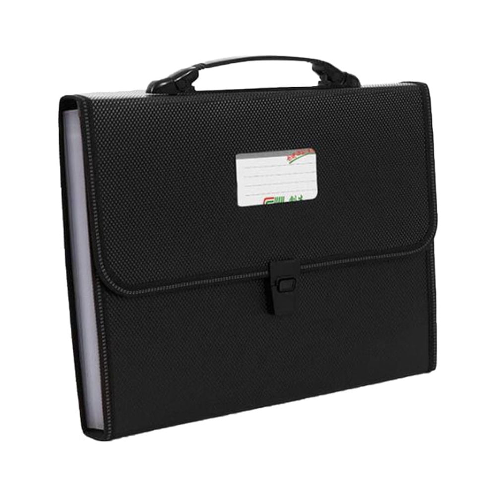 Tineasur Portable Black Multi-Pocket File Organizer, Document Holder ...