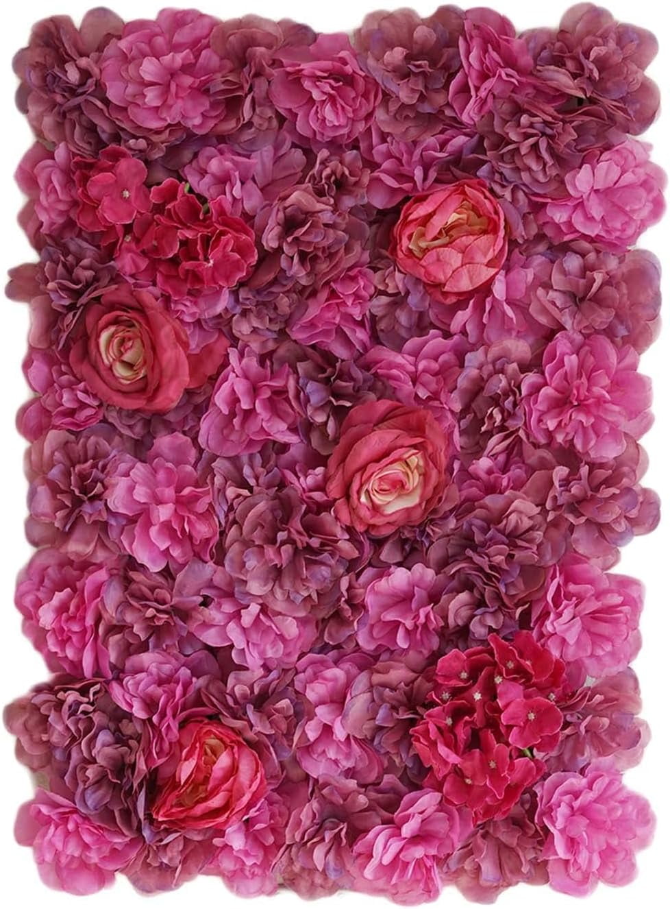 13 Sq Ft. | 4 Panels UV Protected Lifelike Assorted Silk Flower Wall ...