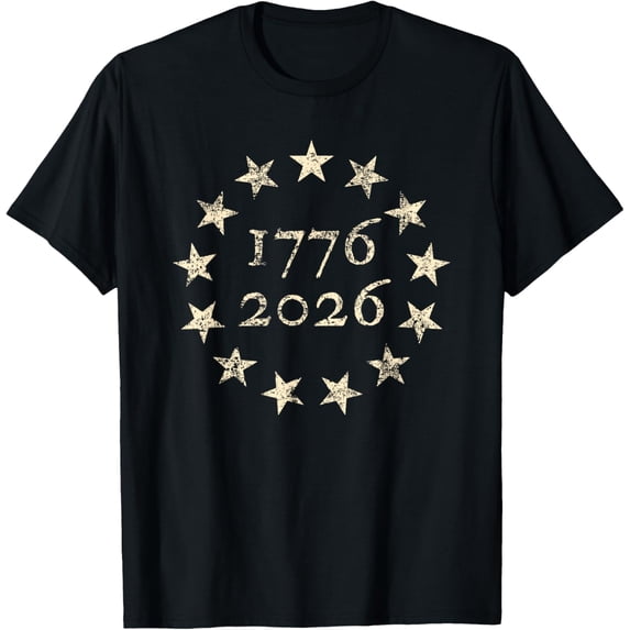 13-Star Betsy Ross Flag 250 4th of July 2026 Distressed Mens T-Shirt ...