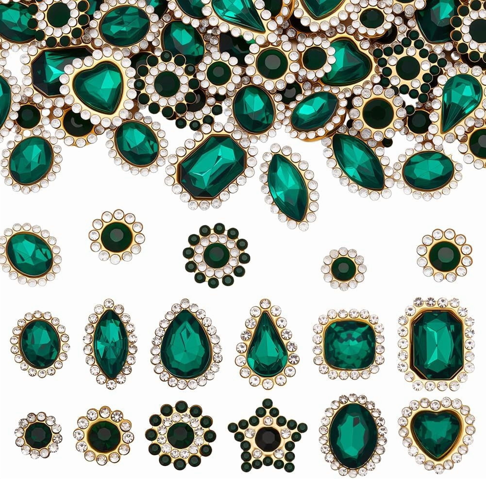 13 Style Sew on Rhinestones 100Pcs Mixed Shape Claw Rhinestones with ...