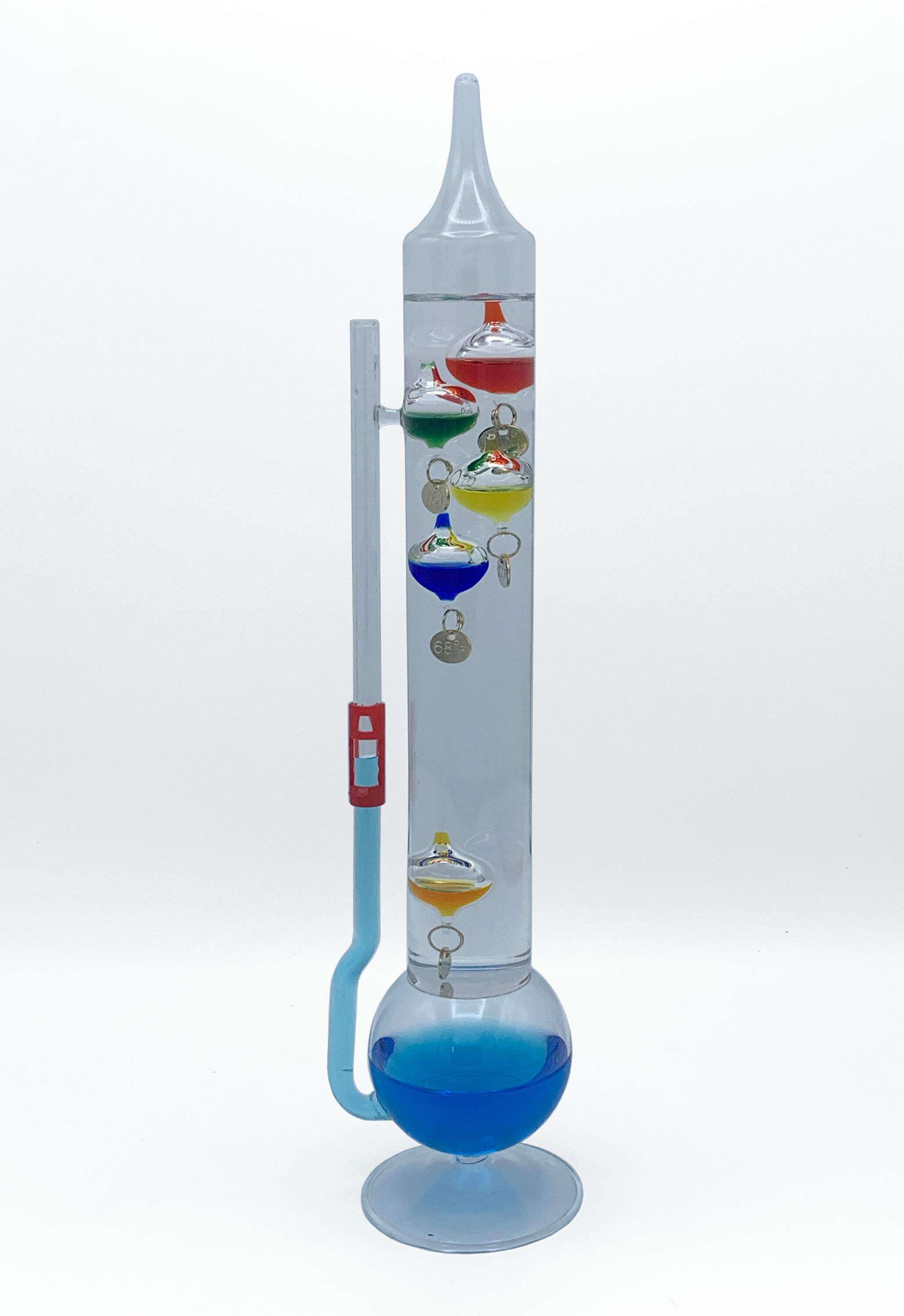 13" Tall Galileo Thermometer / Goethe Ball Barometer Combo Unit ...