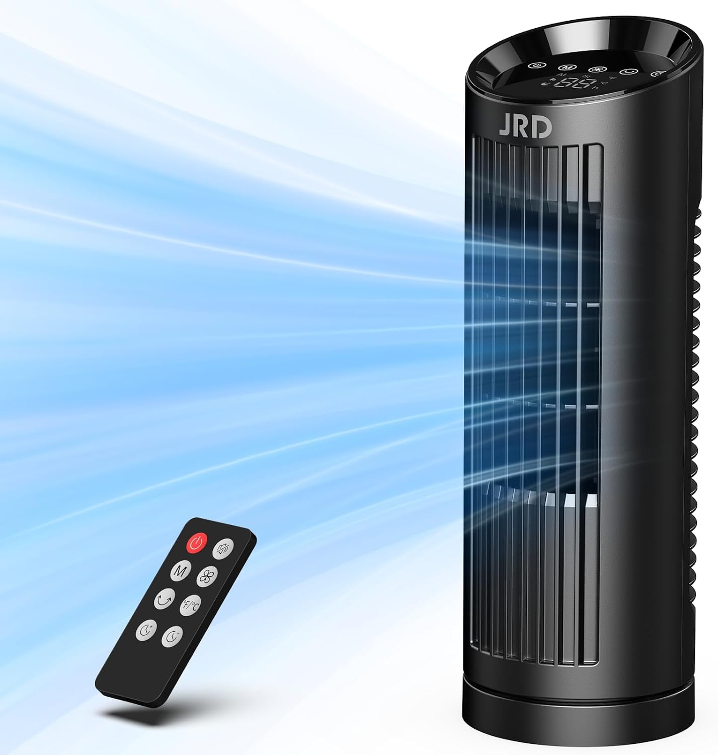 13'' Tower Fan for Bedroom, Quiet Cooling Desk Fan with Remote, 80 ...