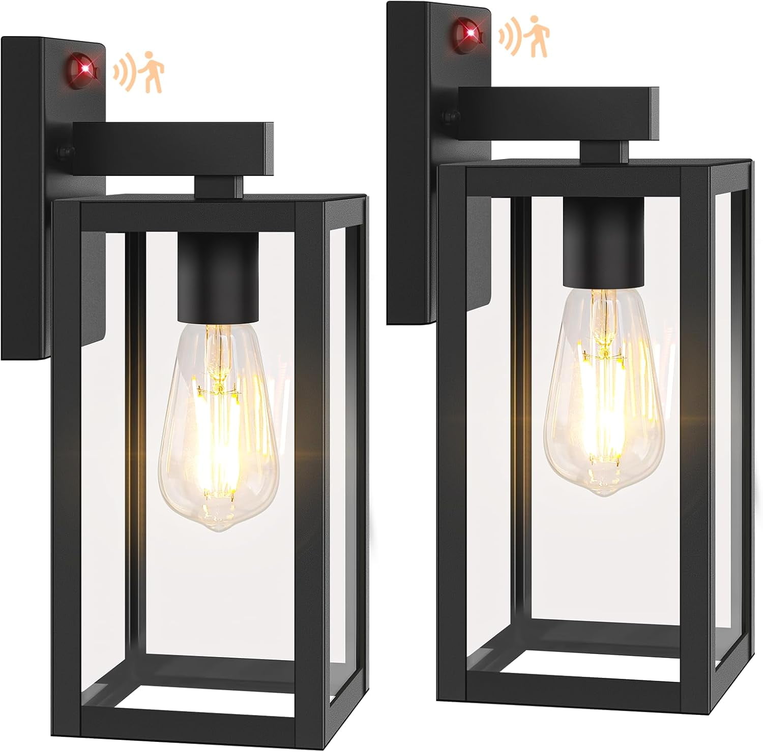 13" Upgraded Motion Sensor Outdoor Wall Lights, 2-Pack Dusk to Dawn ...