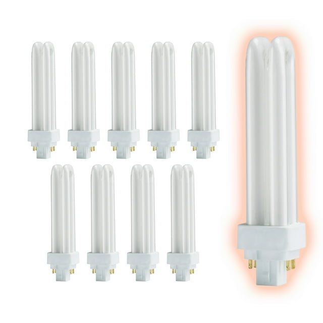 13 Watt CFL Light Bulbs | 4 Pin G24Q-1 Base 2700K Soft White | 13W High Output 900 Lumens ...