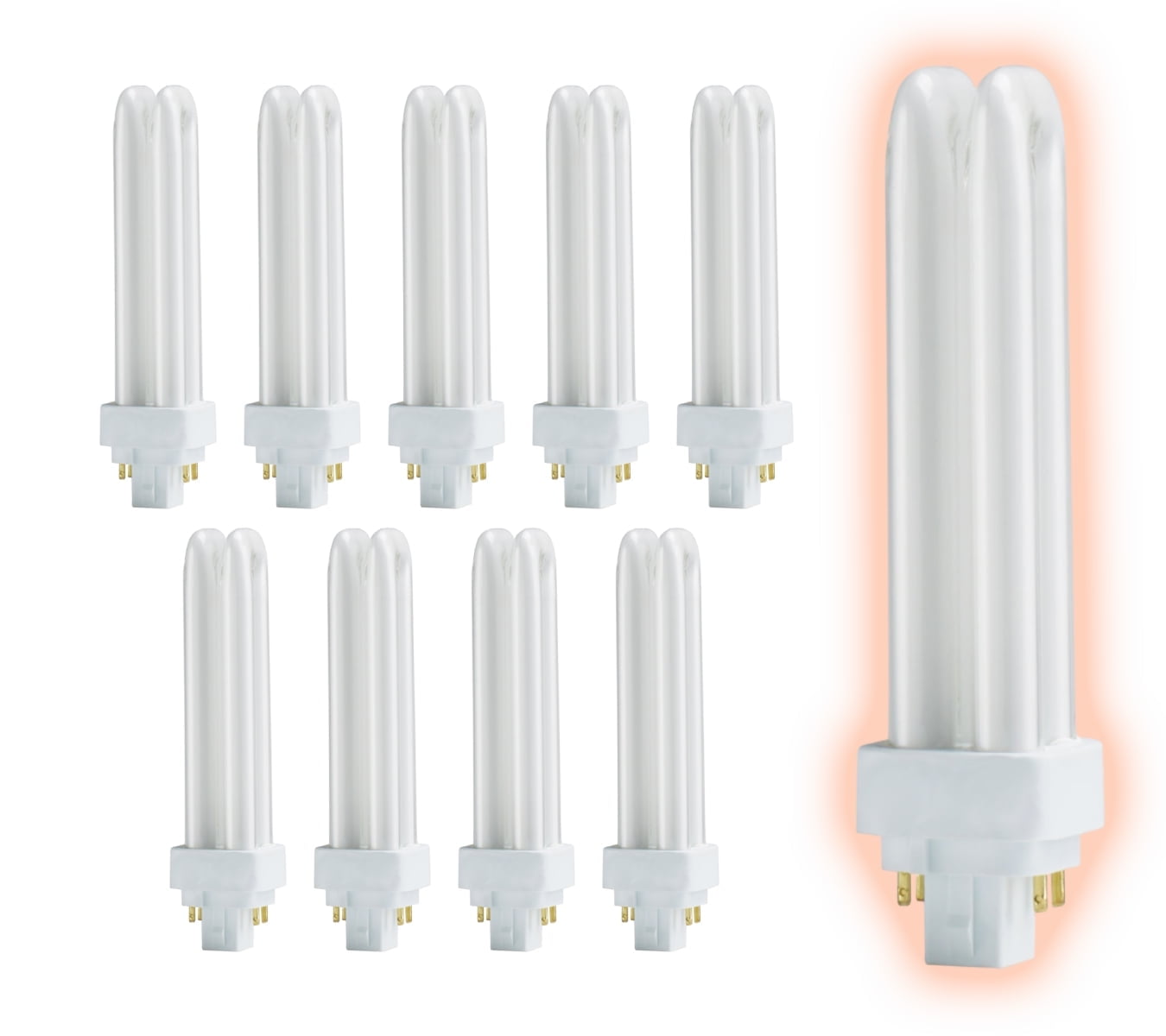Goodbulb 13W High Output CFL Bulbs, 4 Pin G24Q-1 Base Double Tube Plug ...