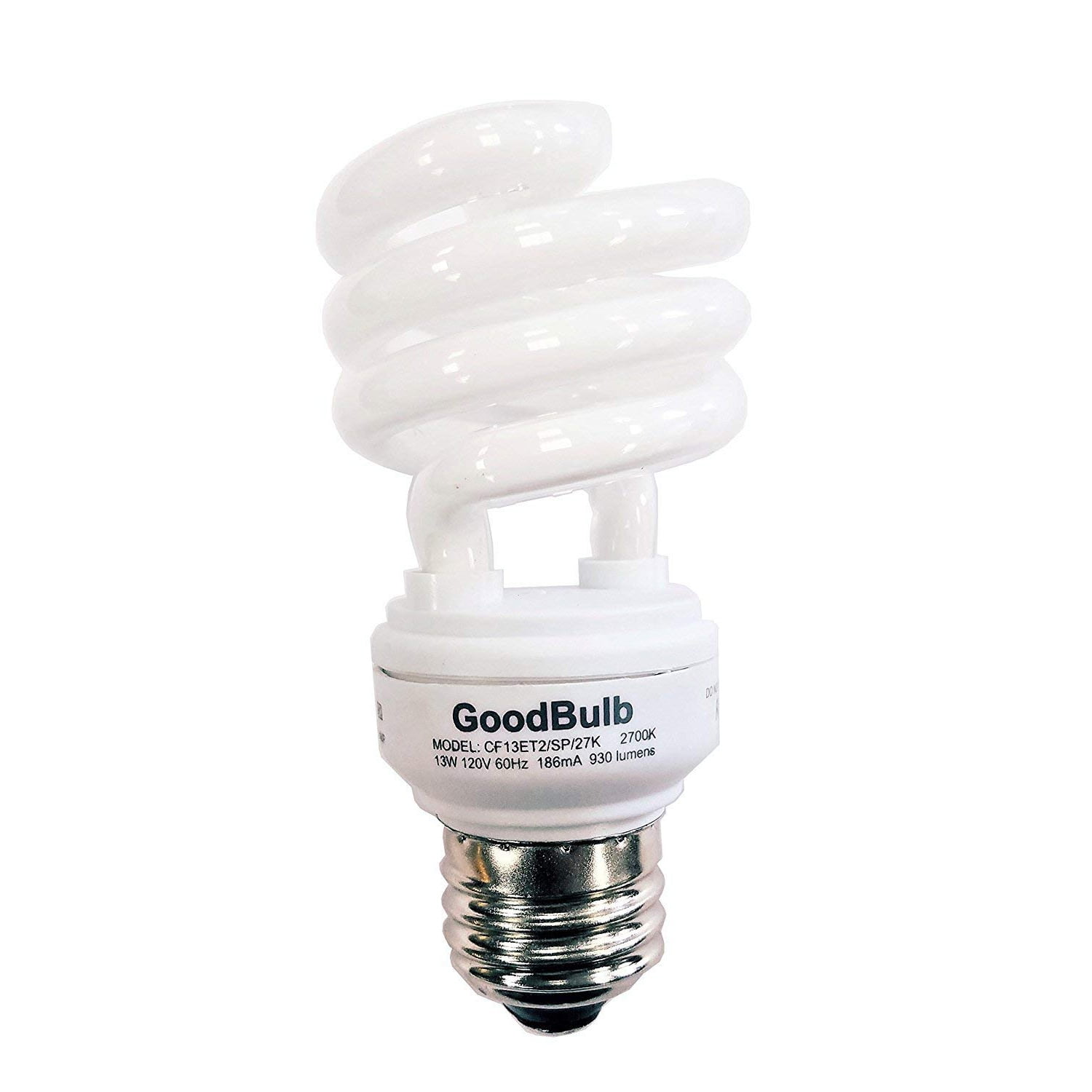 13 Watt Compact Fluorescent Bulb - Warm White Light Bulb - Ultra Mini ...